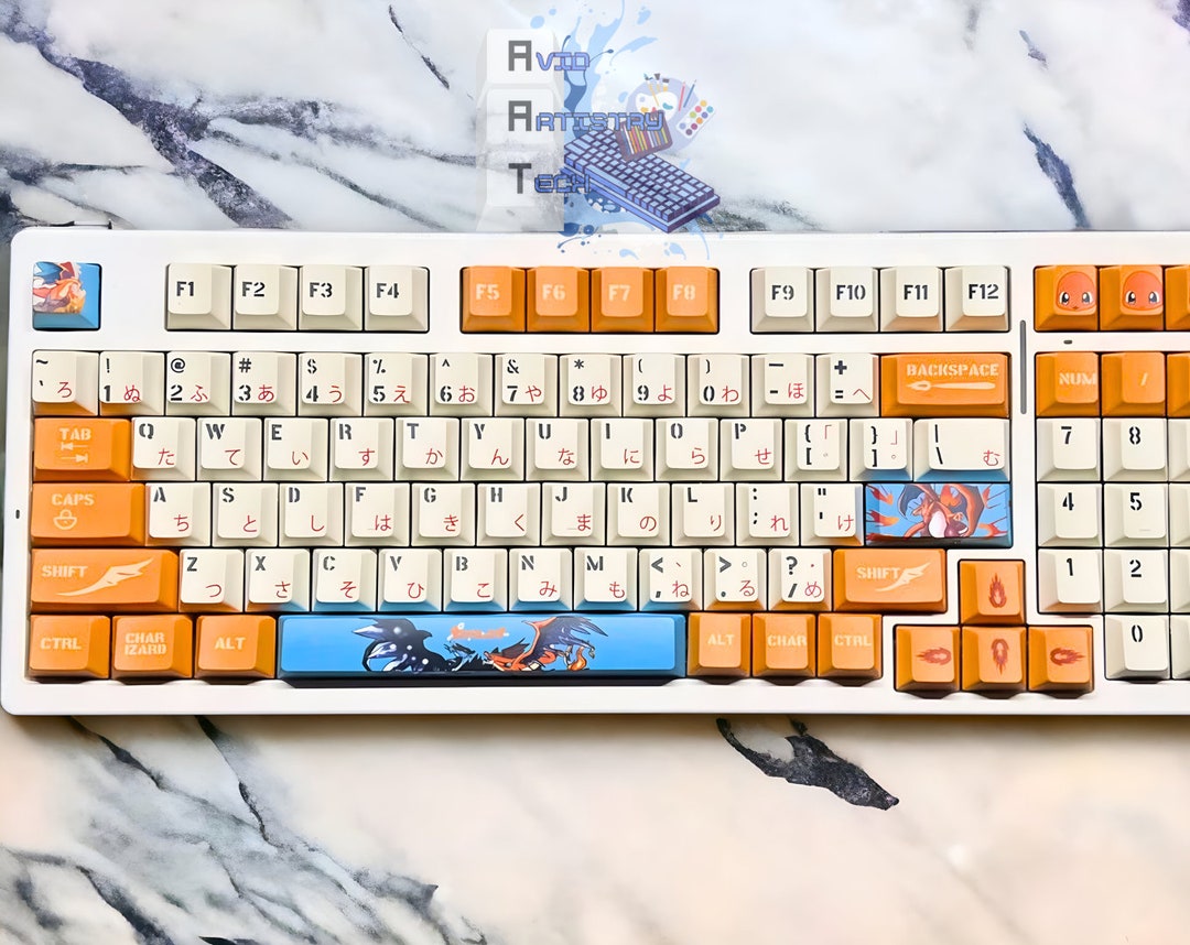 Charizard Pokemon Keycaps Set, Cute Japanese Anime Theme Inspired ...