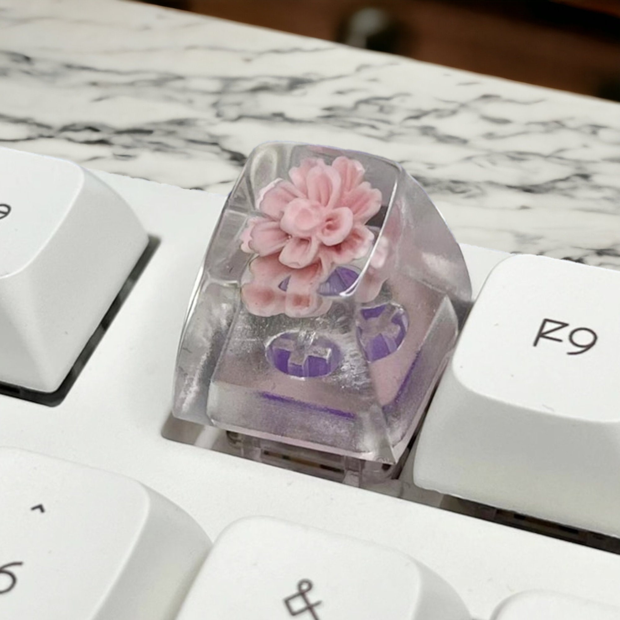 Flower Resin Keycaps, Floral Botanical Handmade Artisan Custom Art ...