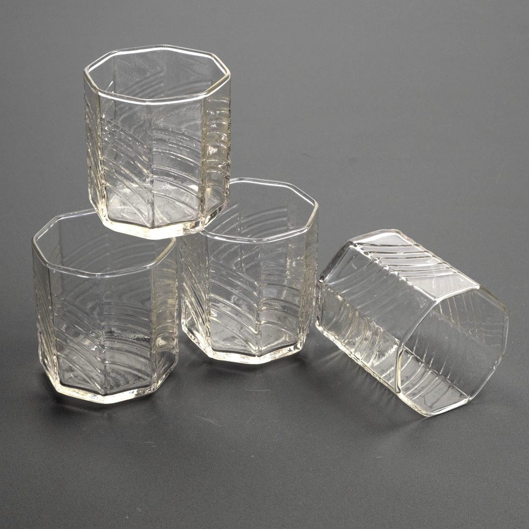 Dansk Summerhouse Octagon Crystal Glasses Tumbler Set of 4 - Etsy