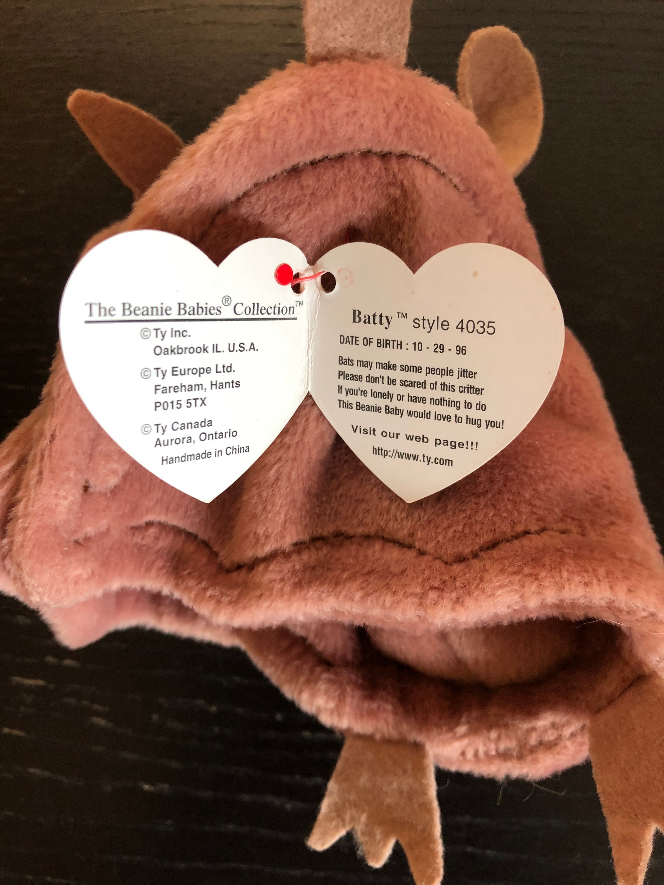 Batty Beanie Baby 1996 very Rare - Etsy