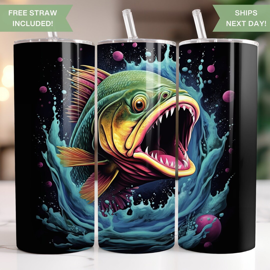 Bass Fishing Tumbler, Bass Fishing Gifts for Men, Bass Fishing Cup ...