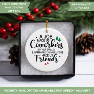 Secret Santa Office Coworker Christmas Ornament Gift Idea, Corporate ...
