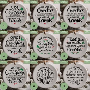 Secret Santa Office Coworker Christmas Ornament Gift Idea, Corporate ...