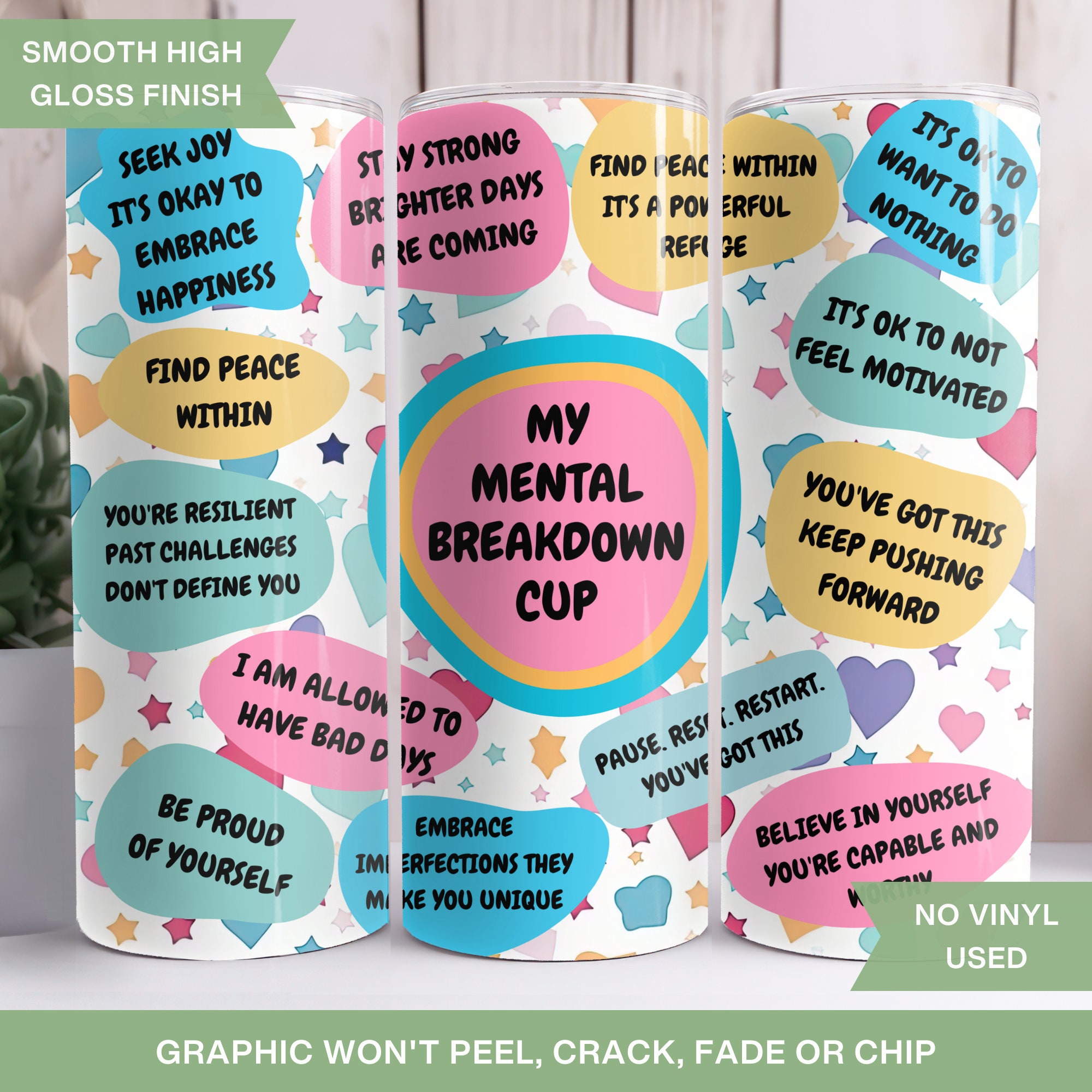 My Mental Breakdown Cup, Daily Affirmations Cup for Her, Self ...