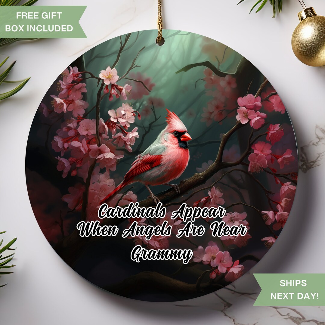 Personalized in Loving Memory Loss of Parent Cardinal Ornament ...
