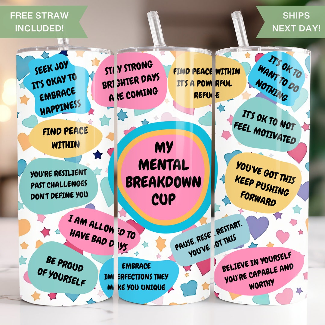 My Mental Breakdown Cup, Daily Affirmations Cup for Her, Self ...