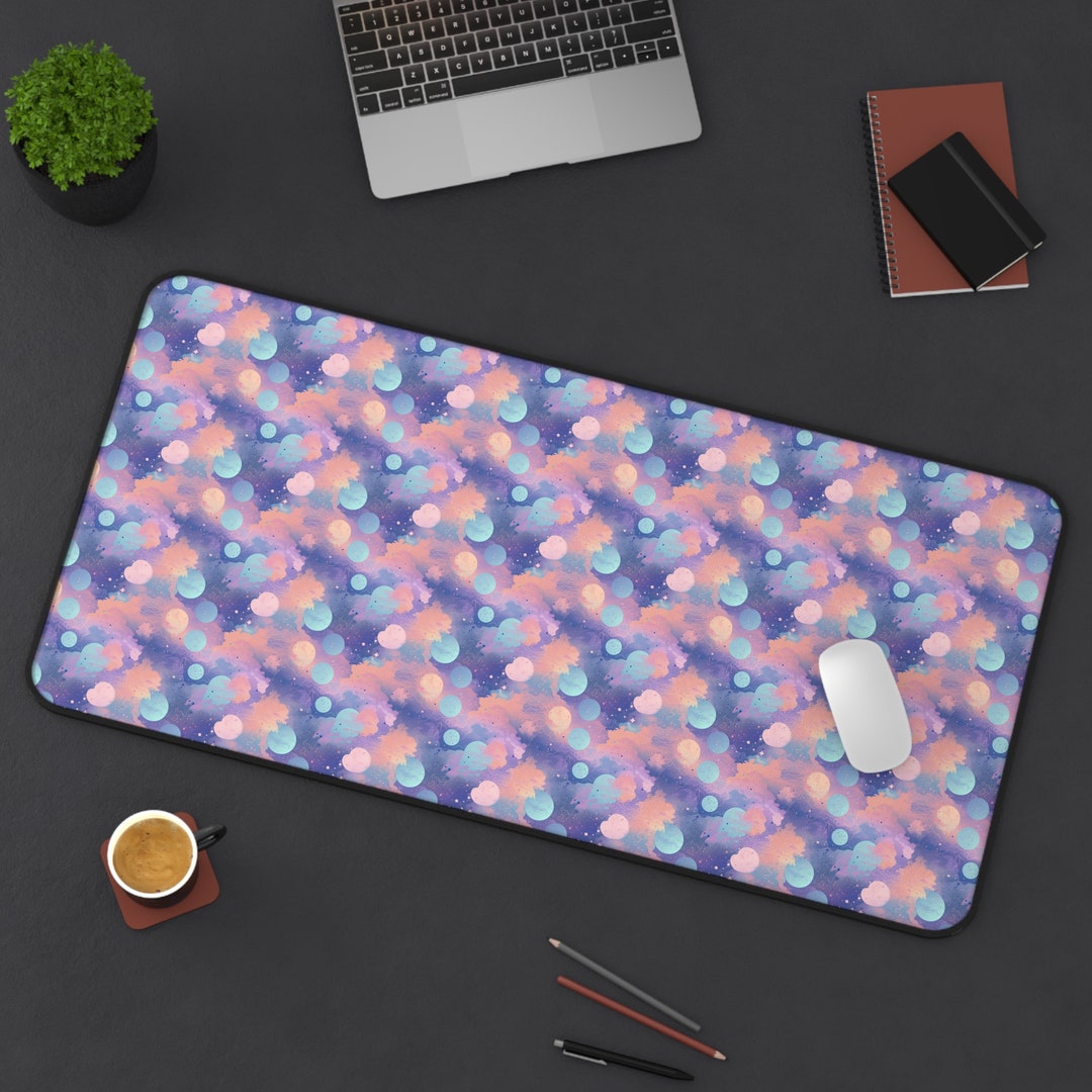 Colorful Space Nebula Desk Mat, Large Gaming Mouse Pad, Artistic Galaxy ...