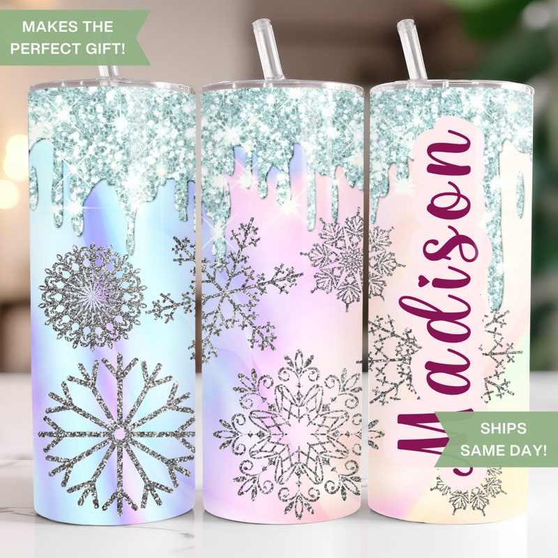 Snowflake Tumbler - Etsy