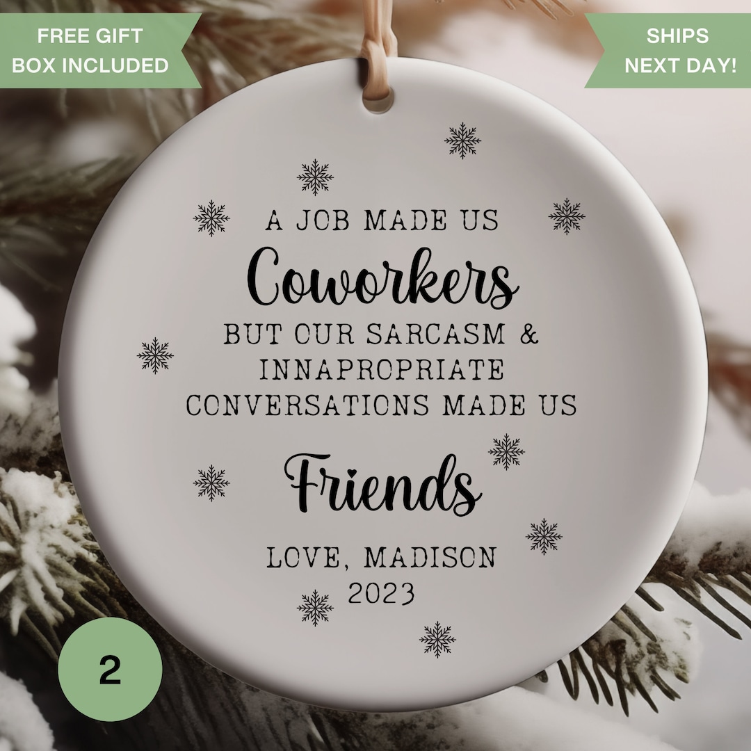 Personalized Coworker Ornament, Custom Christmas Ornament for Coworker ...