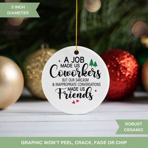 Secret Santa Office Coworker Christmas Ornament Gift Idea, Corporate ...