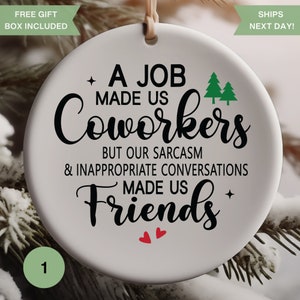 Secret Santa Office Coworker Christmas Ornament Gift Idea, Corporate ...