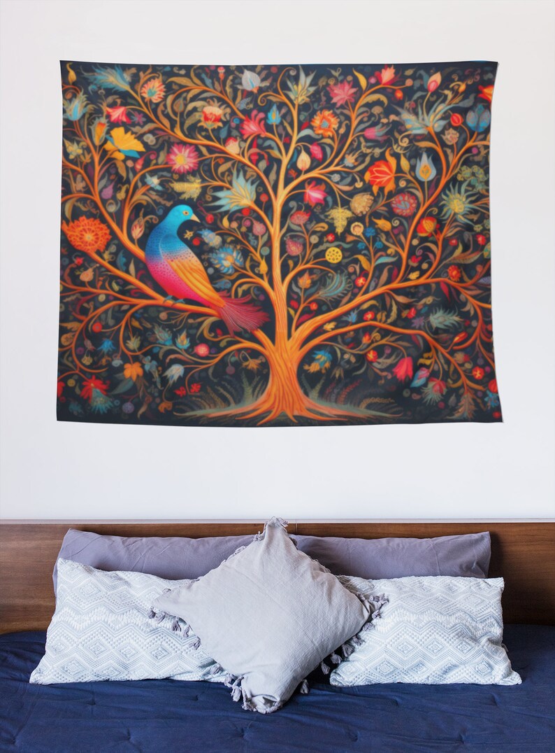 Tapisserie hippie psychédélique arbre de vie Art mural décoration ...