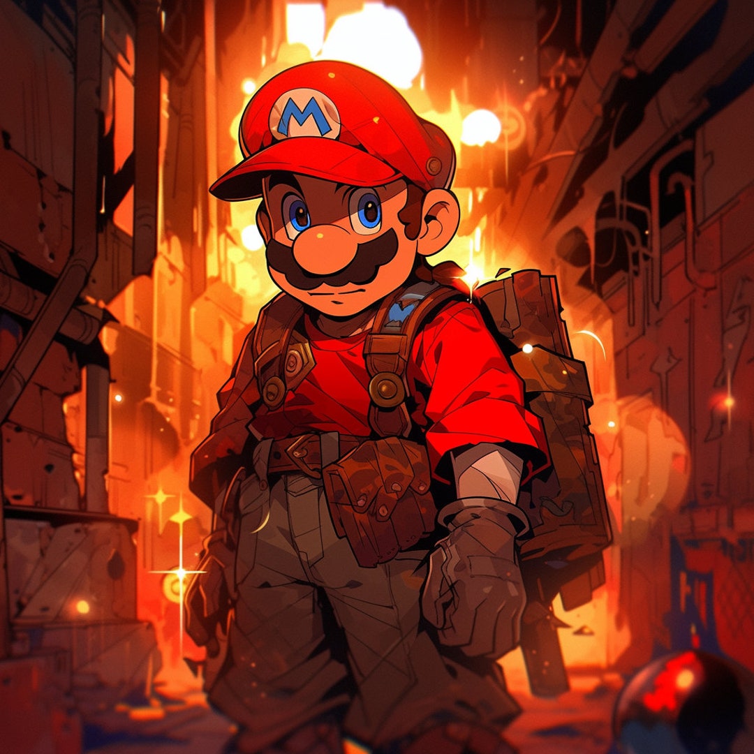 Old Super Mario in a Coliseum Wall Art - Etsy