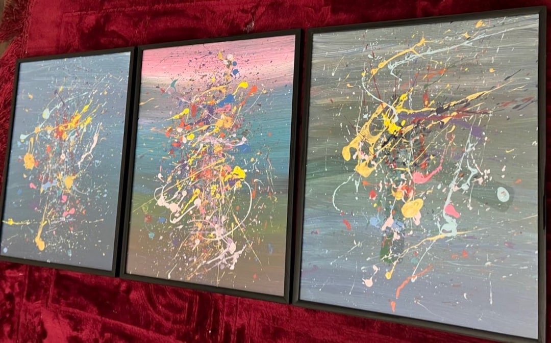 Three Piece Beautiful Painting - Etsy