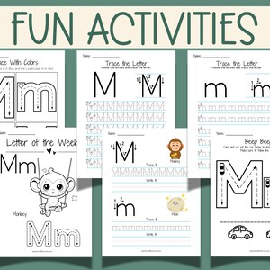 Letter of the Week Worksheets Printable, Alphabet Busy Book, Learning ...