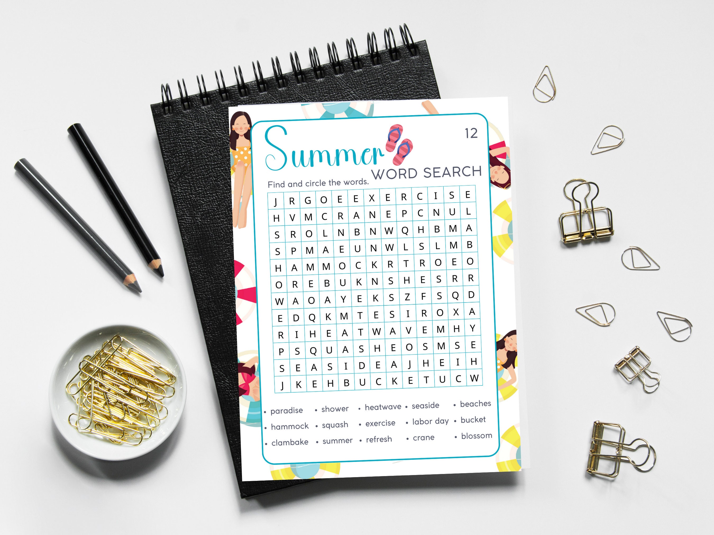 Word Search Puzzles, Summer Fun, Summer Word Search, Homeschool ...