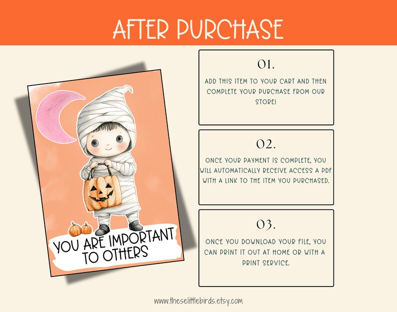 Halloween Themed Children's Printable Affirmation Cards, Cute Positive ...