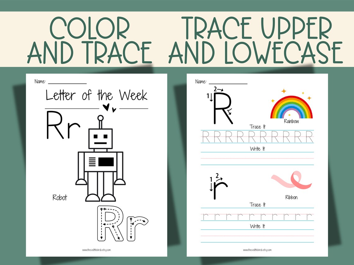 Letter of the Week Worksheets Printable, Alphabet Busy Book, Learning ...