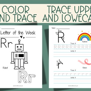 Letter of the Week Worksheets Printable, Alphabet Busy Book, Learning ...