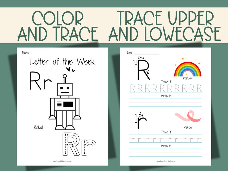 Letter of the Week Worksheets Printable, Alphabet Busy Book, Learning ...