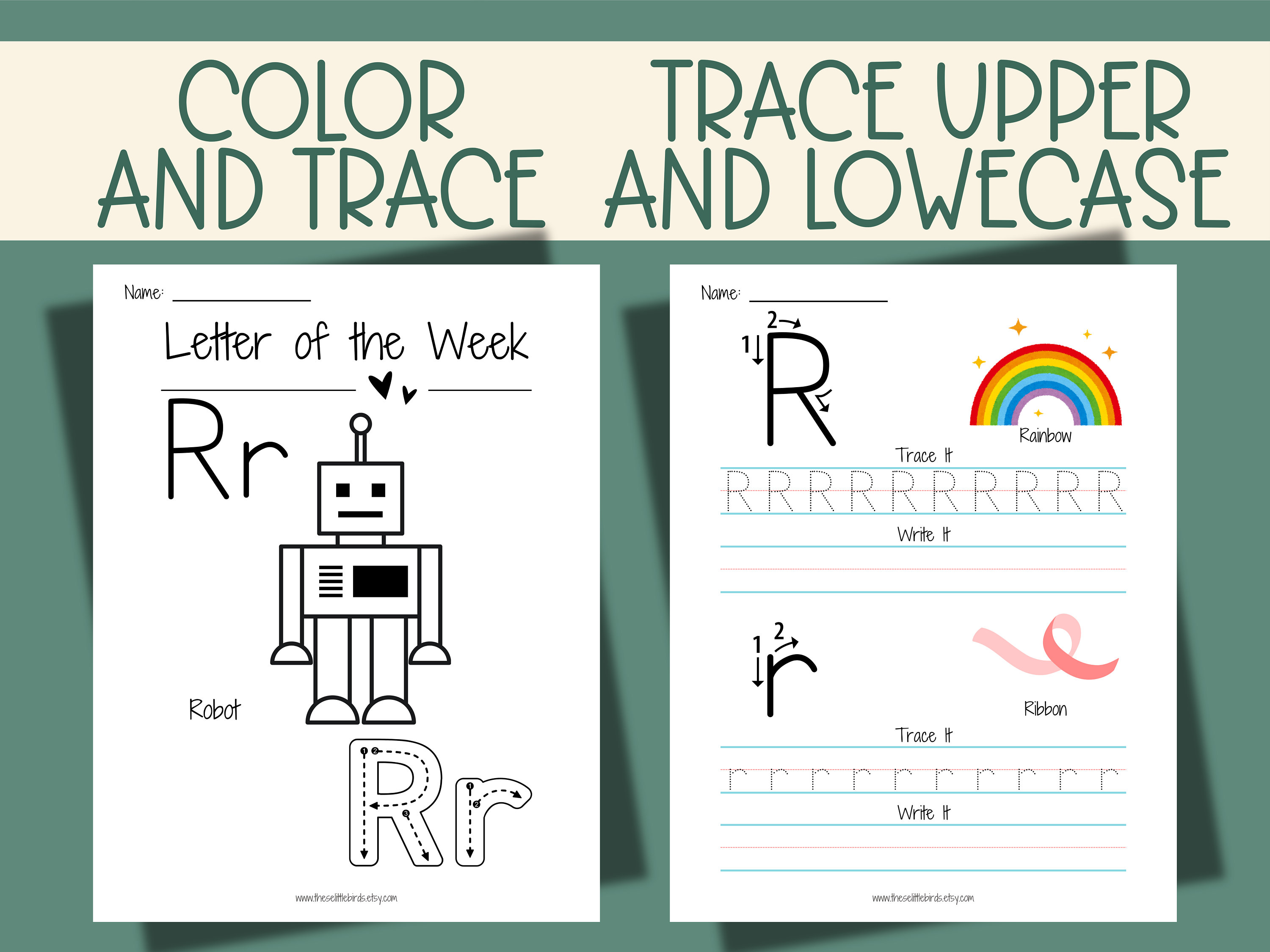 Letter of the Week Worksheets Printable, Alphabet Busy Book, Learning ...