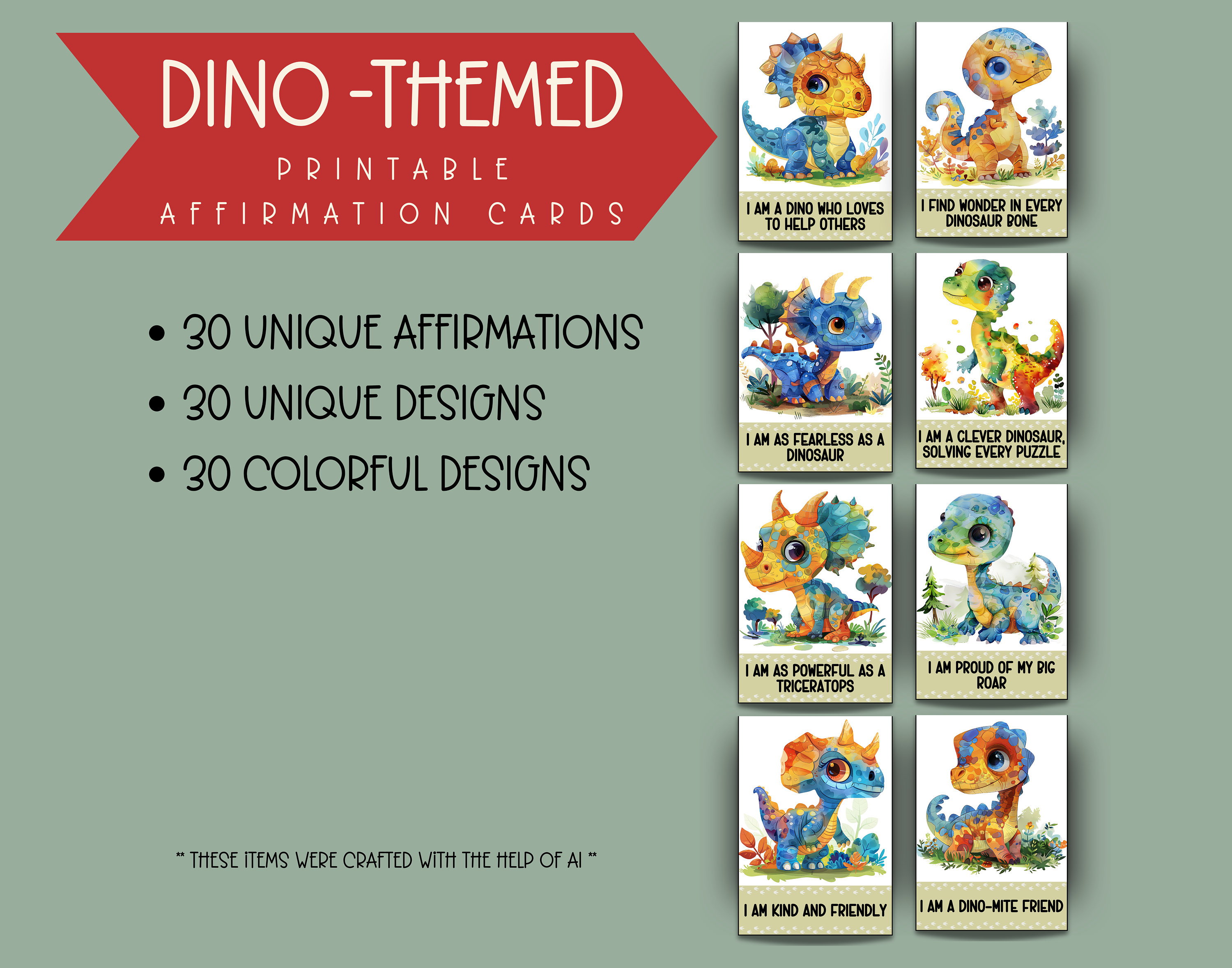 Children's Printable Affirmation Cards, Cute Positive Encouraging ...