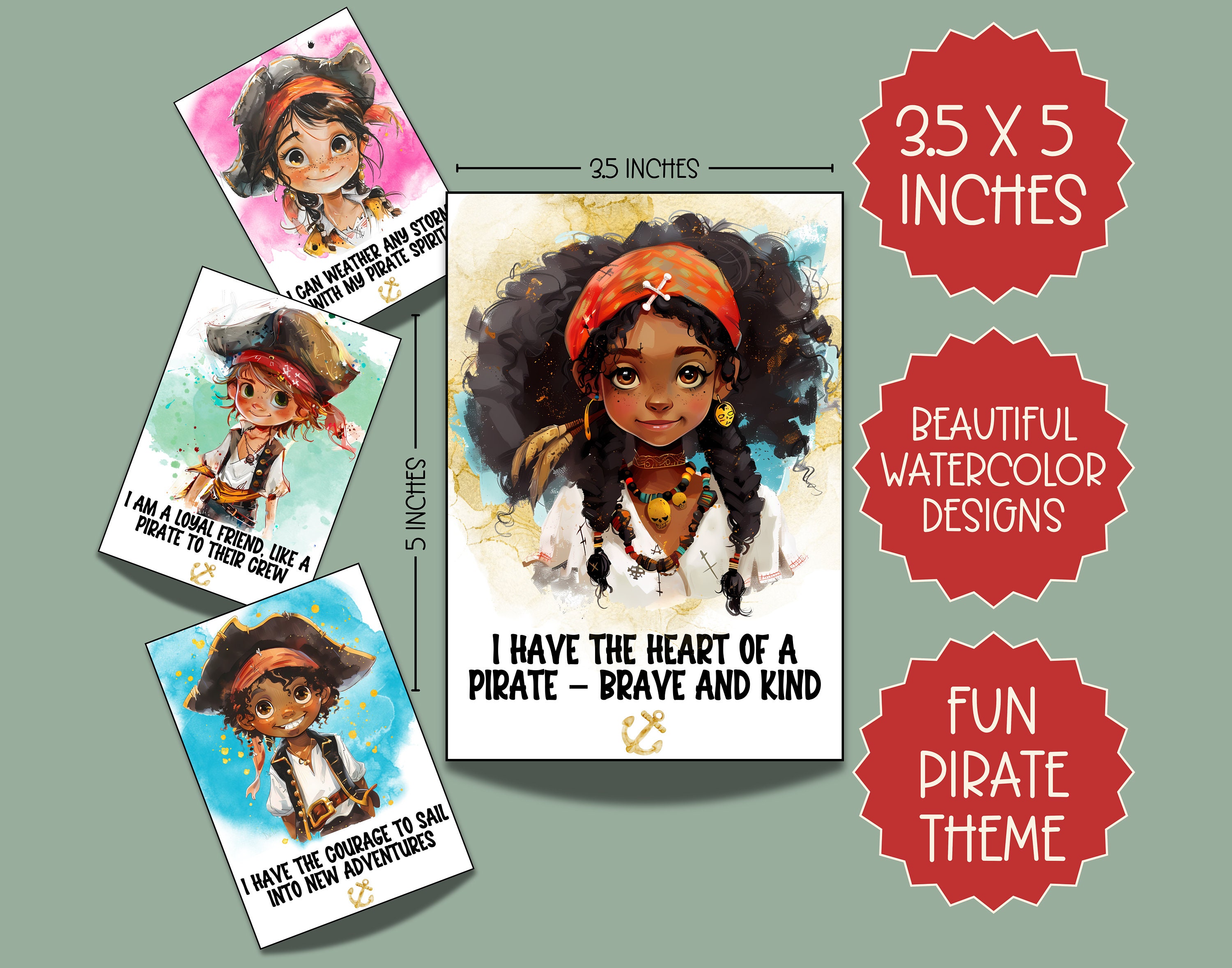 Children's Printable Affirmation Cards, Cute Positive Encouraging ...