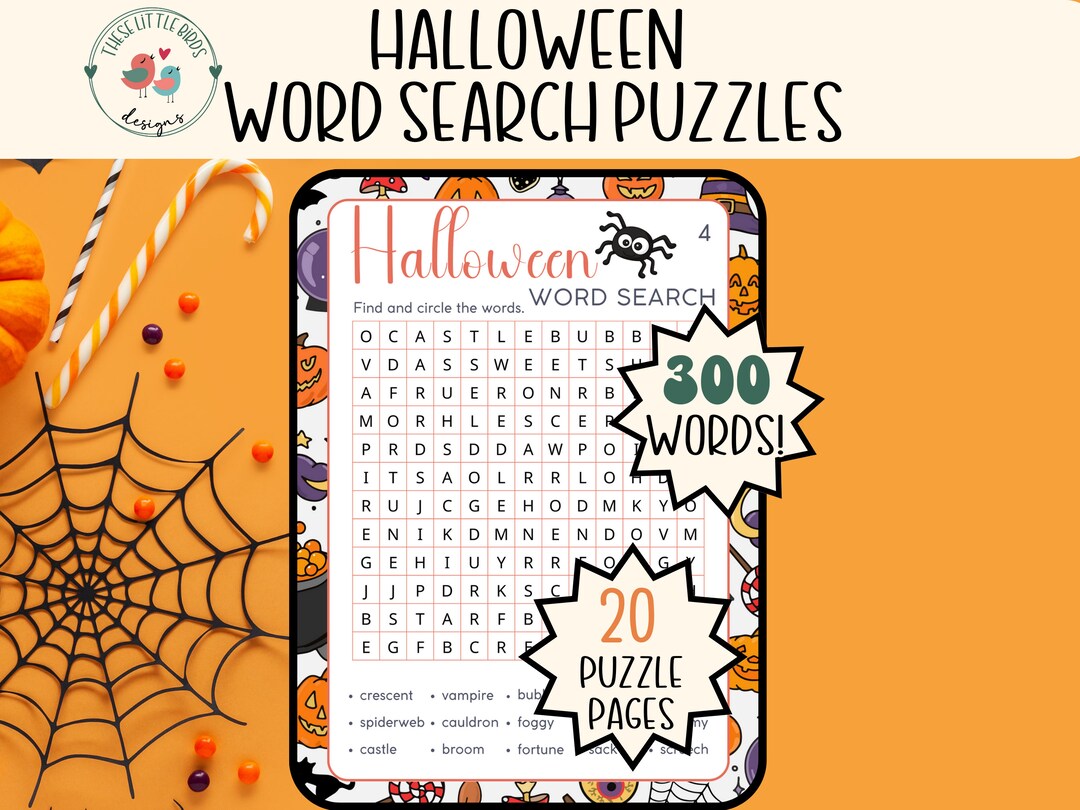 Word Search Wordsearch Halloween Word Search Printable - Etsy