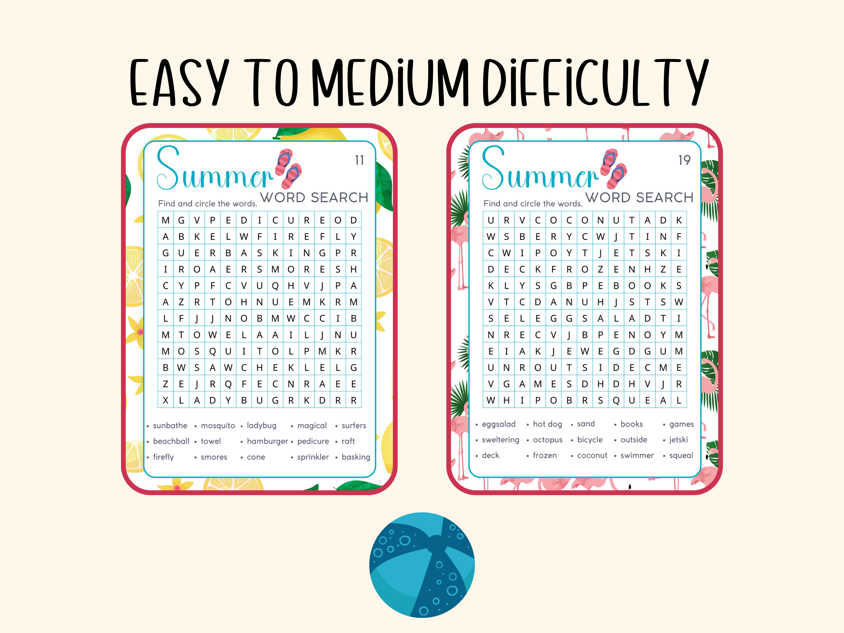 Word Search Puzzles, Summer Fun, Summer Word Search, Homeschool ...