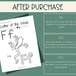 Letter of the Week Worksheets Printable, Alphabet Busy Book, Learning ...