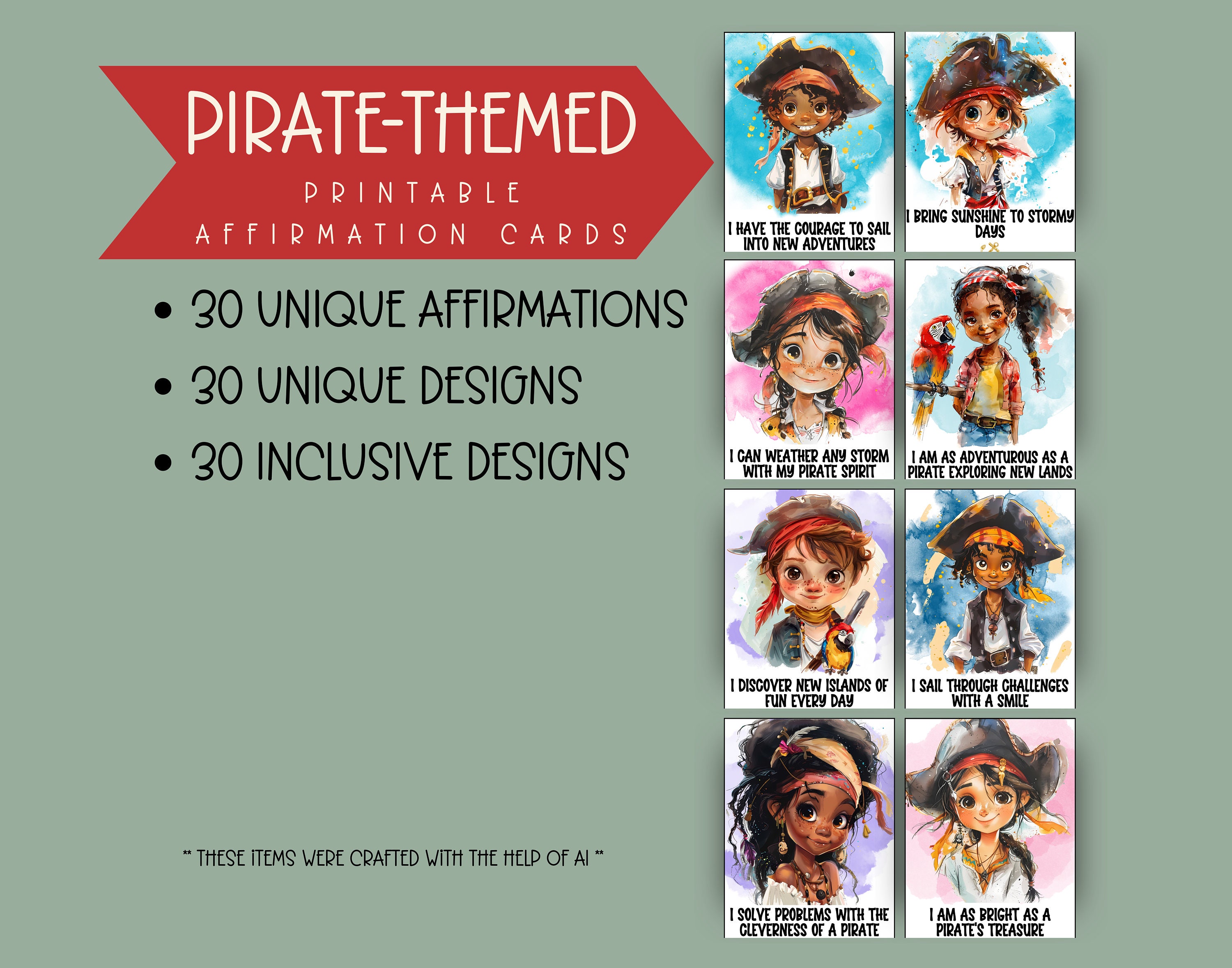 Children's Printable Affirmation Cards, Cute Positive Encouraging ...