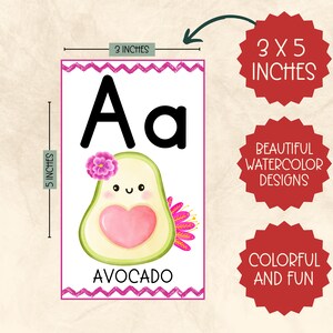 Alphabet Flashcards, Colorful Educational Printable, ABC Preschool ...