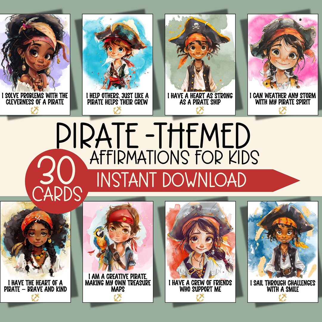 Children's Printable Affirmation Cards, Cute Positive Encouraging ...