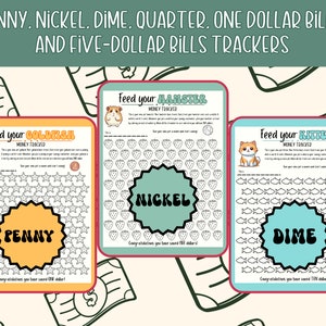Fun and Cute Savings Tracker Challenges for Kids. Includes Coin and ...