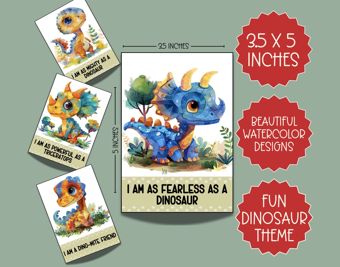 Children's Printable Affirmation Cards, Cute Positive Encouraging ...