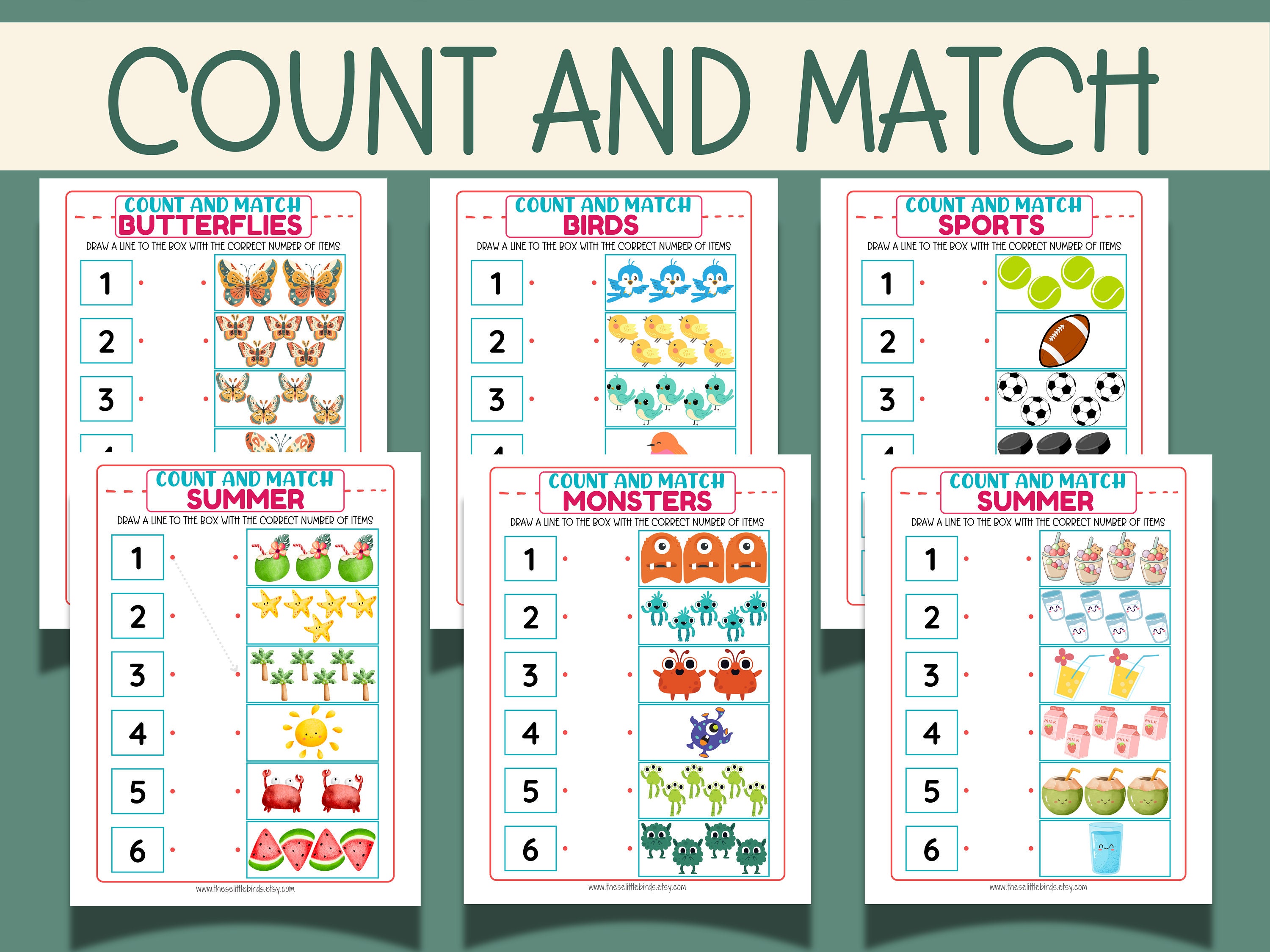 Kid's Educational Activity Printable Workbook for Kids, Educational ...