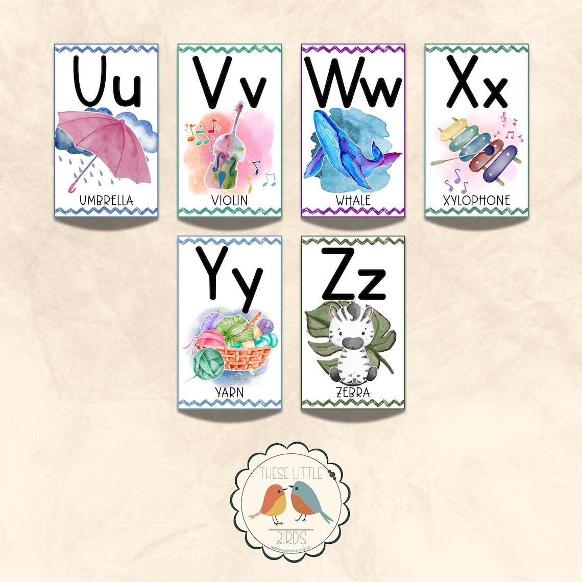 Alphabet Flashcards, Colorful Educational Printable, ABC Preschool ...