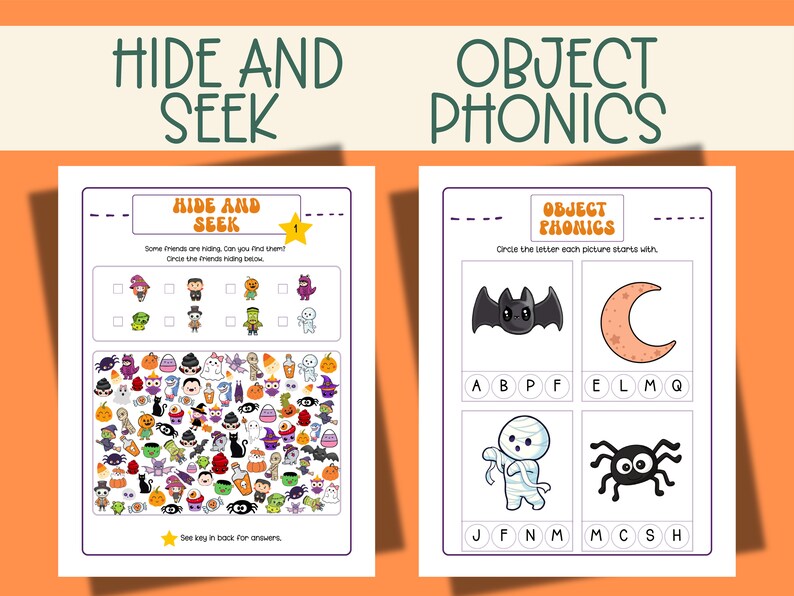 Printable Halloween Activity Worksheets for Children, Halloween Bundle ...