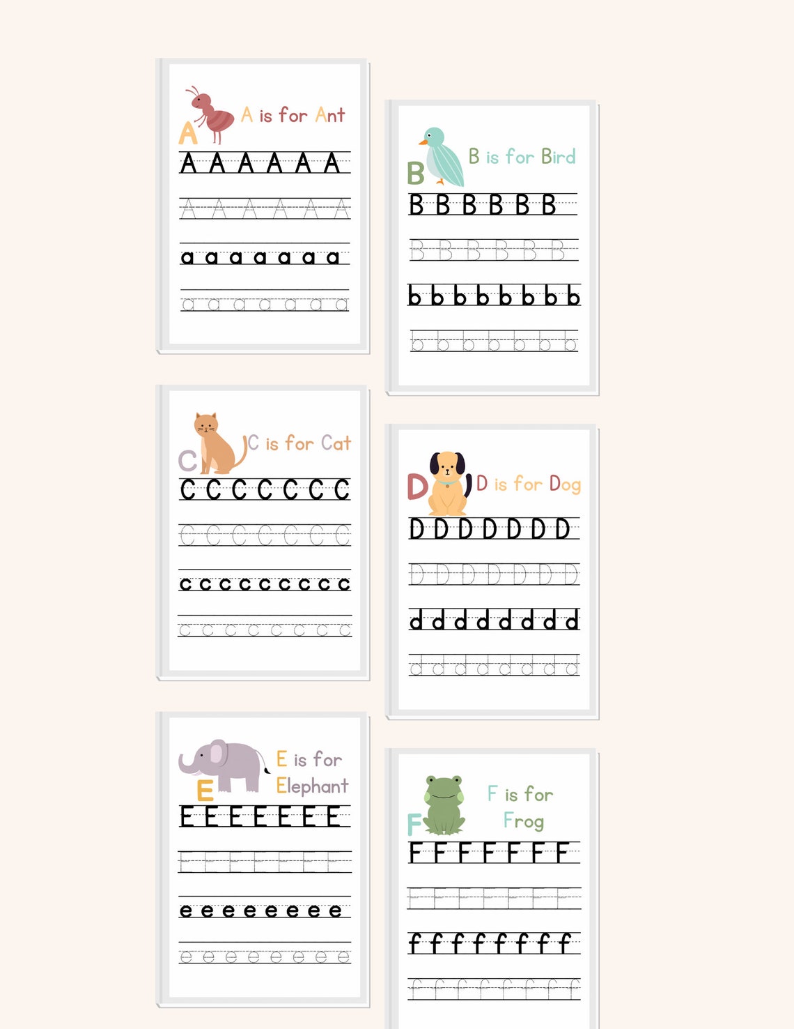 ABC Educational Practice Worksheet, Pre-school Practice Worksheet, ABC ...