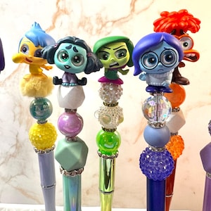 Character Beaded Pens | Inside Out Characters - Etsy