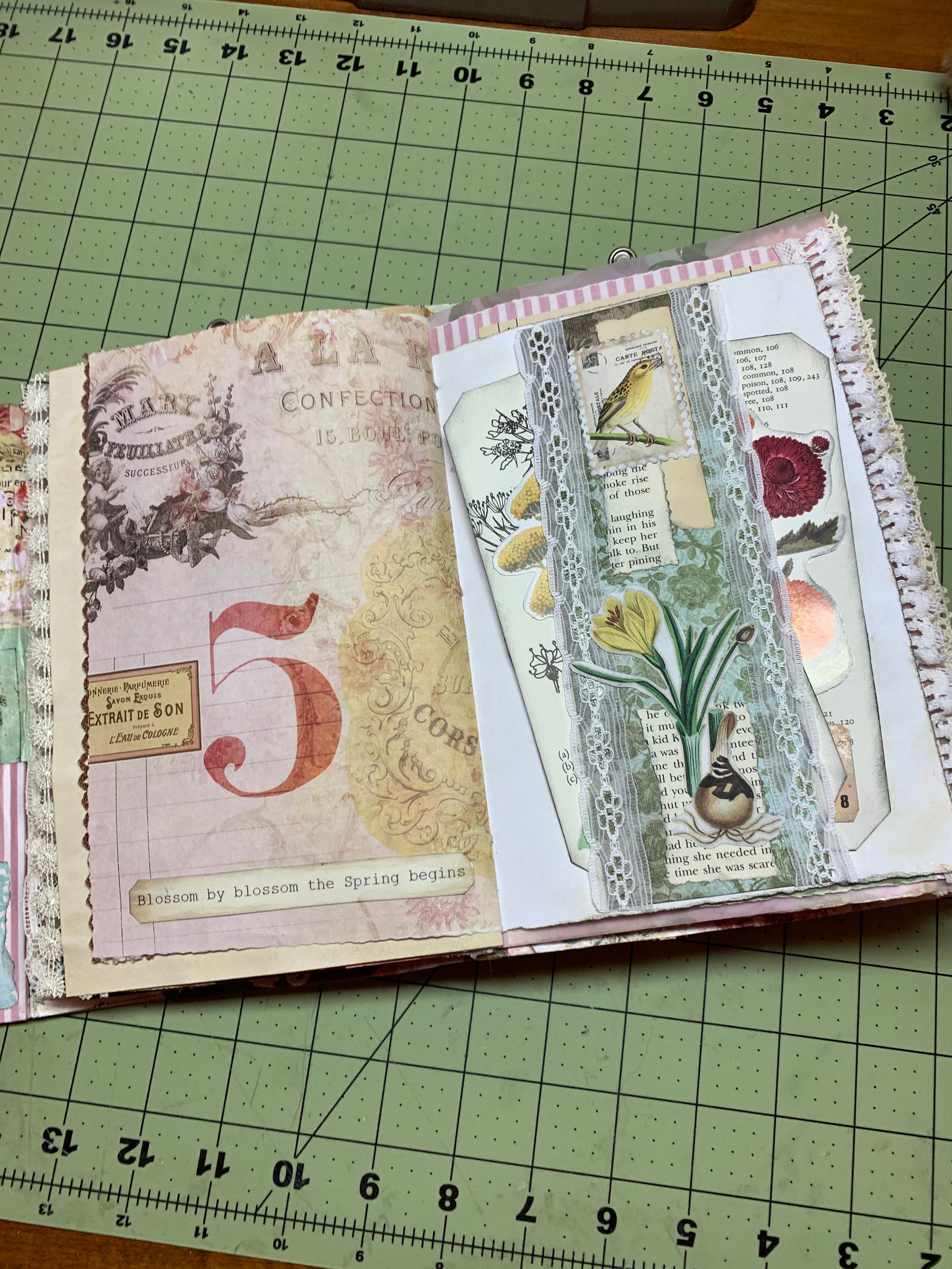 Handmade Junk Journal, Botanical Themed - Etsy