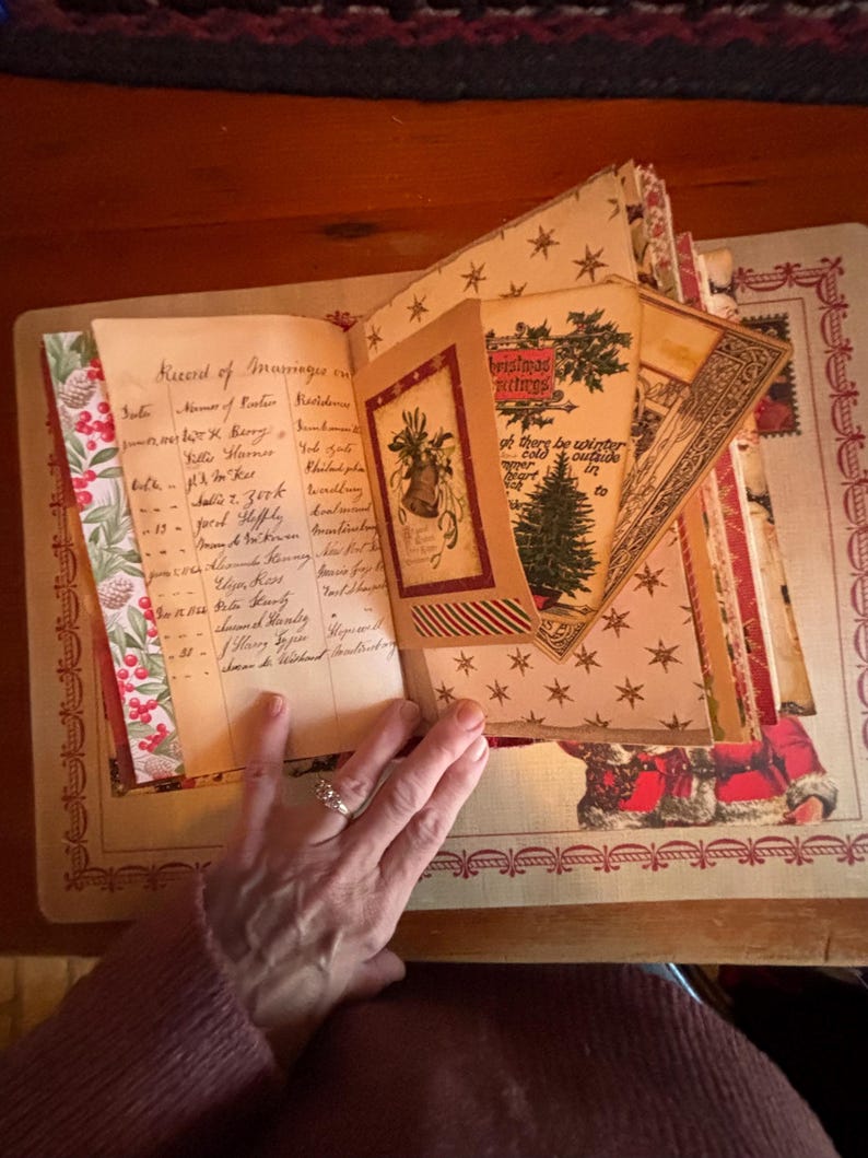 Handmade Junk Journal, Christmas Theme - Etsy