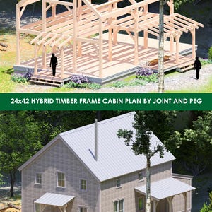 24x42 Timber Frame Cabin - Etsy
