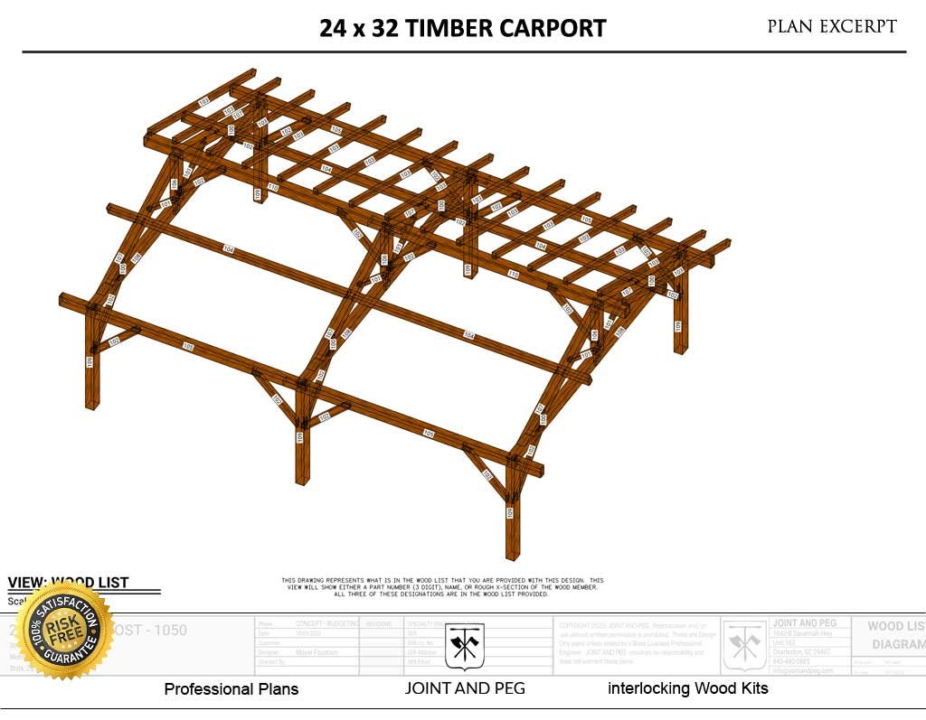 24x32 Timber Frame Carport - Etsy