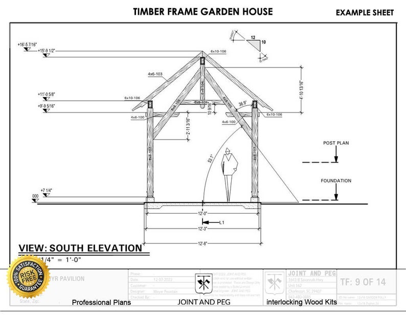 12x14 Garden Folly Plan - Etsy