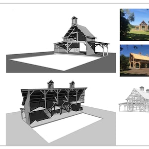 48x60 Monitor Timber Frame Barn Plan - Etsy