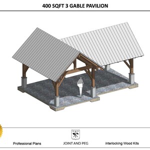 3 Gable Timber Pavilion - Etsy