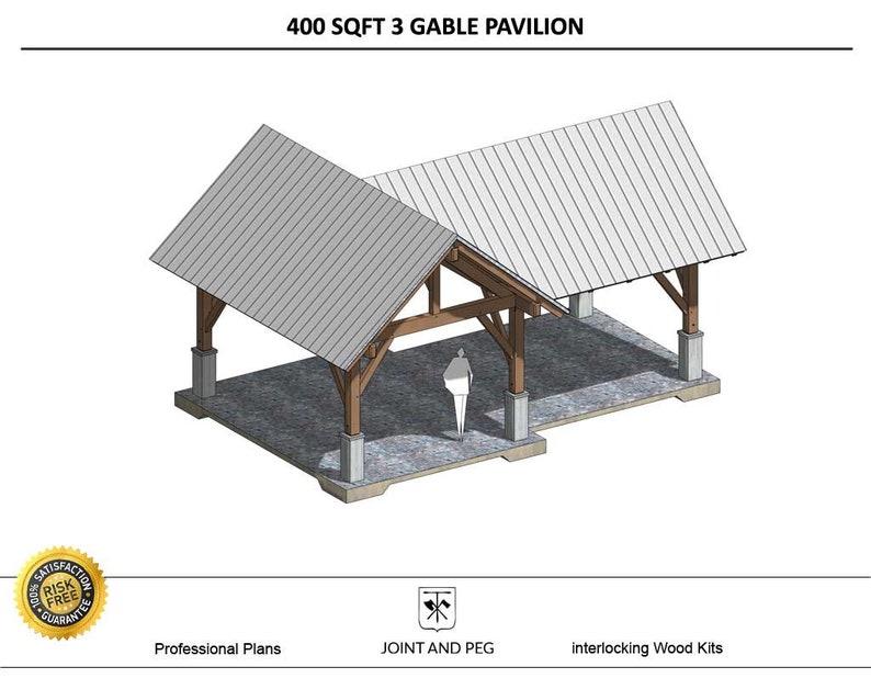 3 Gable Timber Pavilion - Etsy