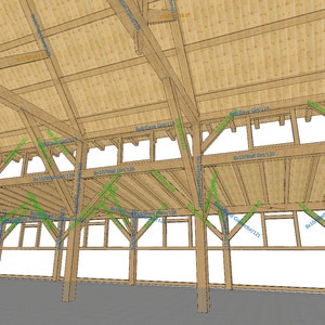 48x60 Monitor Timber Frame Barn Plan - Etsy