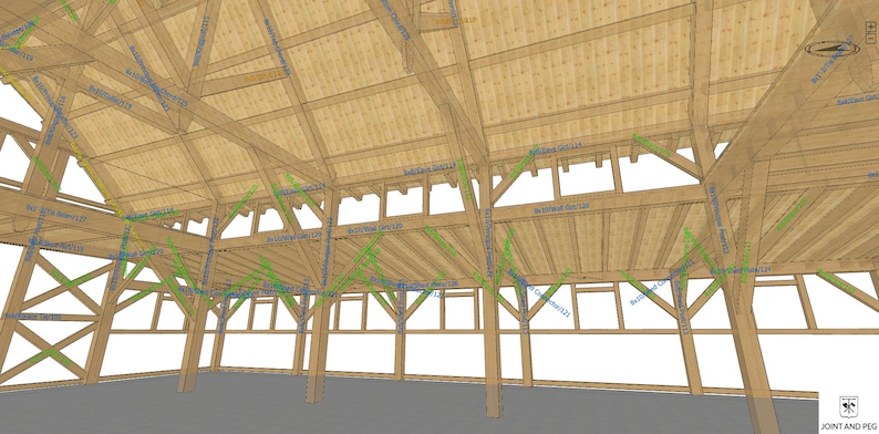 48x60 Monitor Timber Frame Barn Plan - Etsy